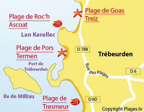 carte-plage-pors-termen-trebeurden | ZAZA-RAMBETTE LE RETOUR